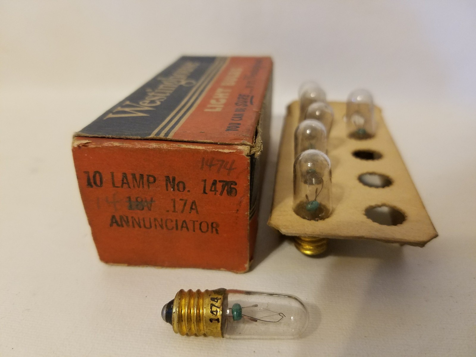 Box of 7 Westinghouse 1474 GE1474 Miniature Screw Base Lamps Light ...