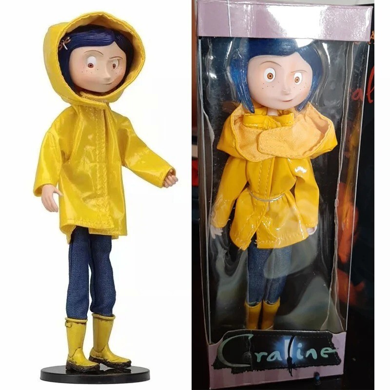 NECA Coraline in Yellow Raincoat 7 inch Articulated Action Figure NEW ...