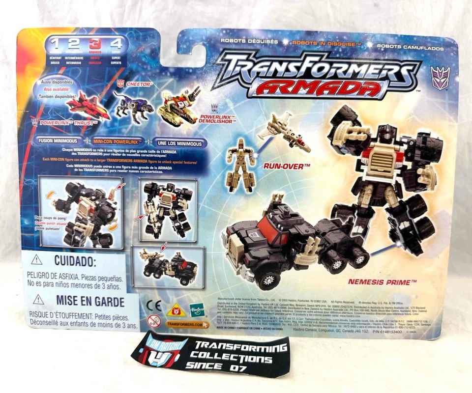 Transformers Armada Nemesis Prime with Run-Over Mini-Con MOSC | eBay