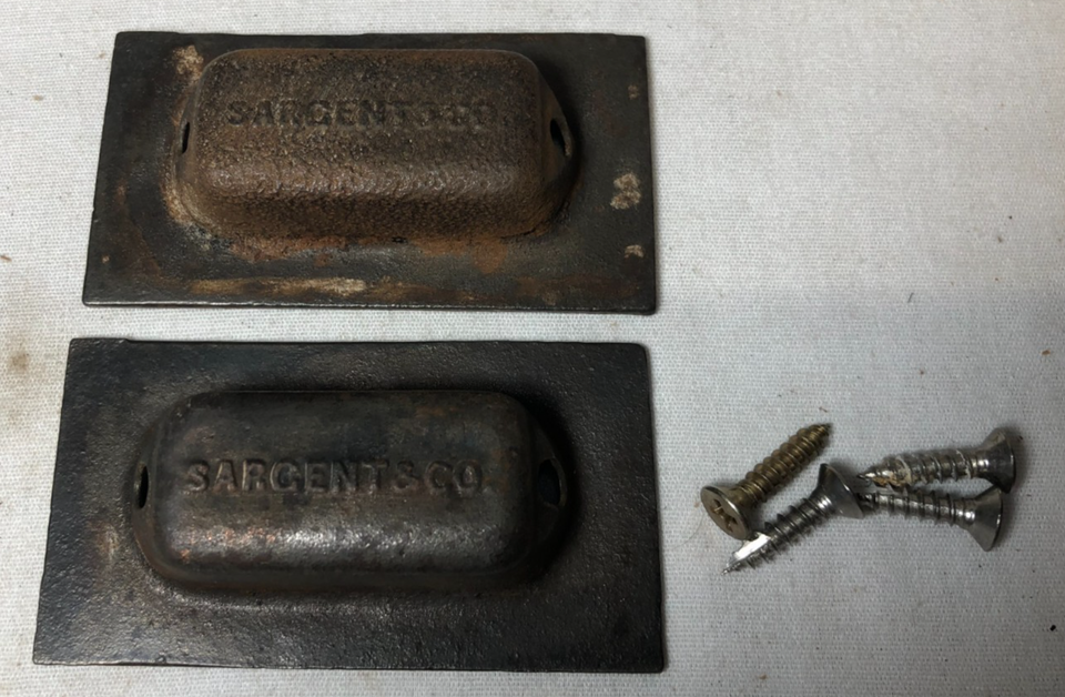 Antique Window Lift Pair Sargent Cast Iron Eastlake Hardware Vtg Pull ...