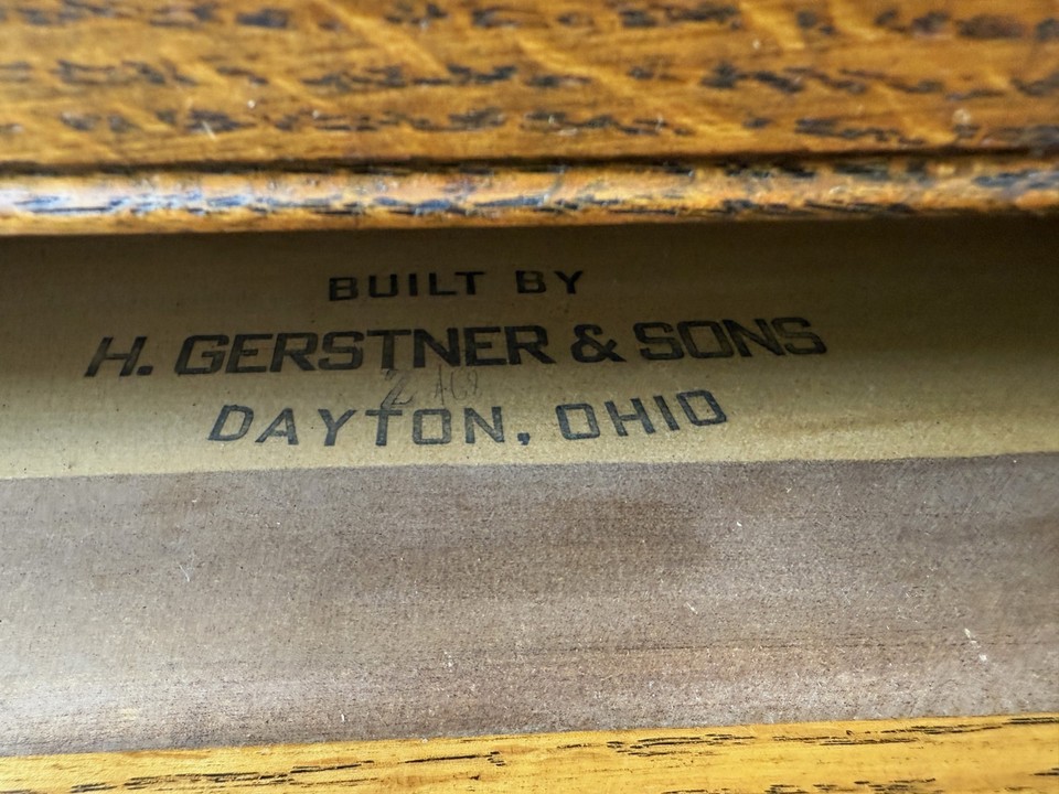 VTG H. Gerstner Sons Dayton OHIO Wooden Machinist Tool Box Chest - WWII ...