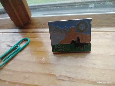 State pins South Dakota SD Metal Hat tac push on Pin pins | eBay