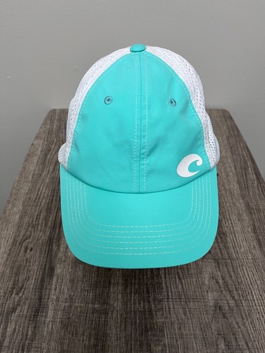 Costa Offset Logo Performance Mint Green White Adjustable Hat Cap | eBay