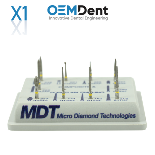 MDT Composite & Porcelain Finishing Extra Fine Bur Kit 10pcs Dental ...