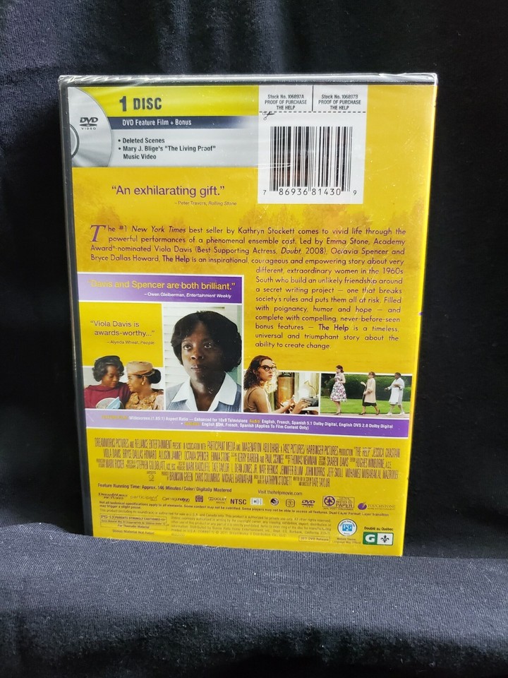 The Help (DVD, 2011) Dreamworks- Touchstone- Viola Davis- Octavia ...