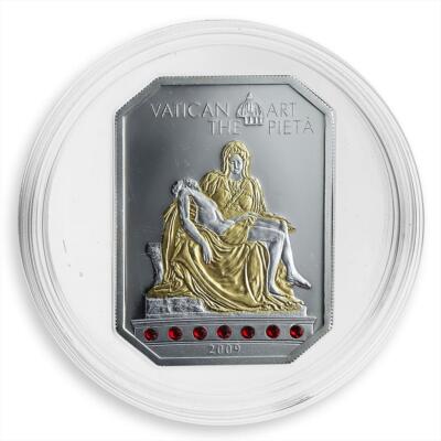 Cook Islands 5 dollars Vatican Art The Pieta Crystals silver coin 2009 ...