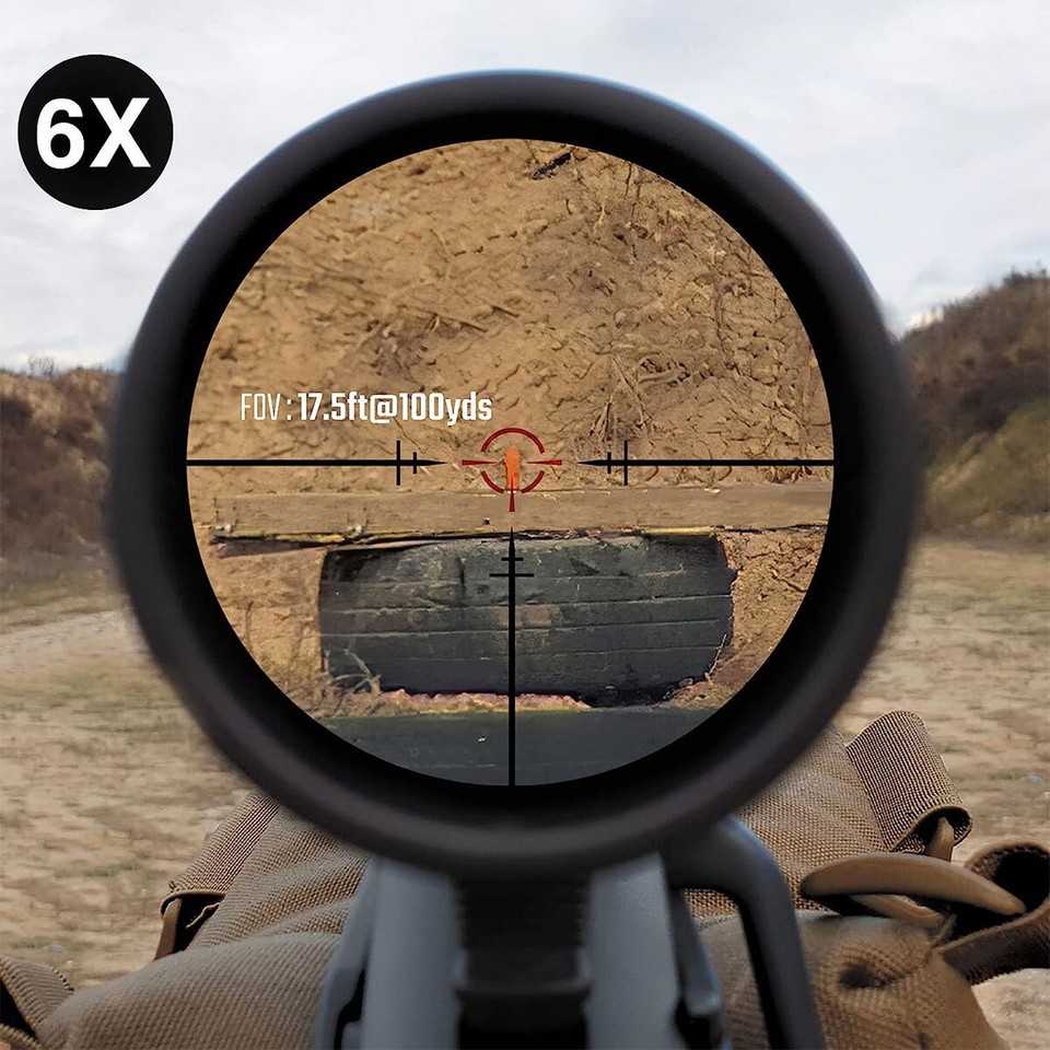 1-6X24 LPVO Rifle Scope Red & Green Illuminated Reticle w/ 30mm ...