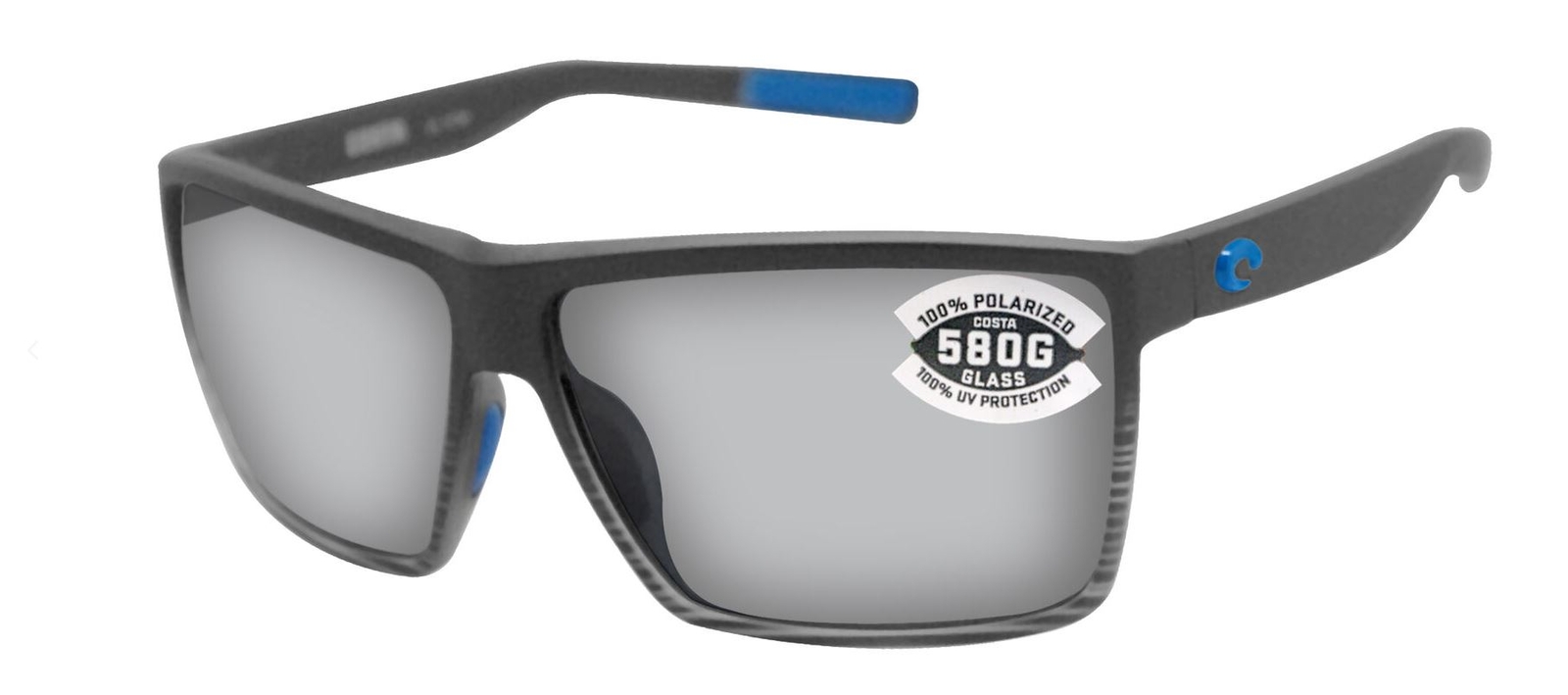 Costa Del Mar Rincon Matte Smoke Crystal/Silver Polarized 580G 63 mm ...