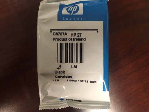 HP 27 C8727A Black Ink Cartridge Genuine Open Box | eBay