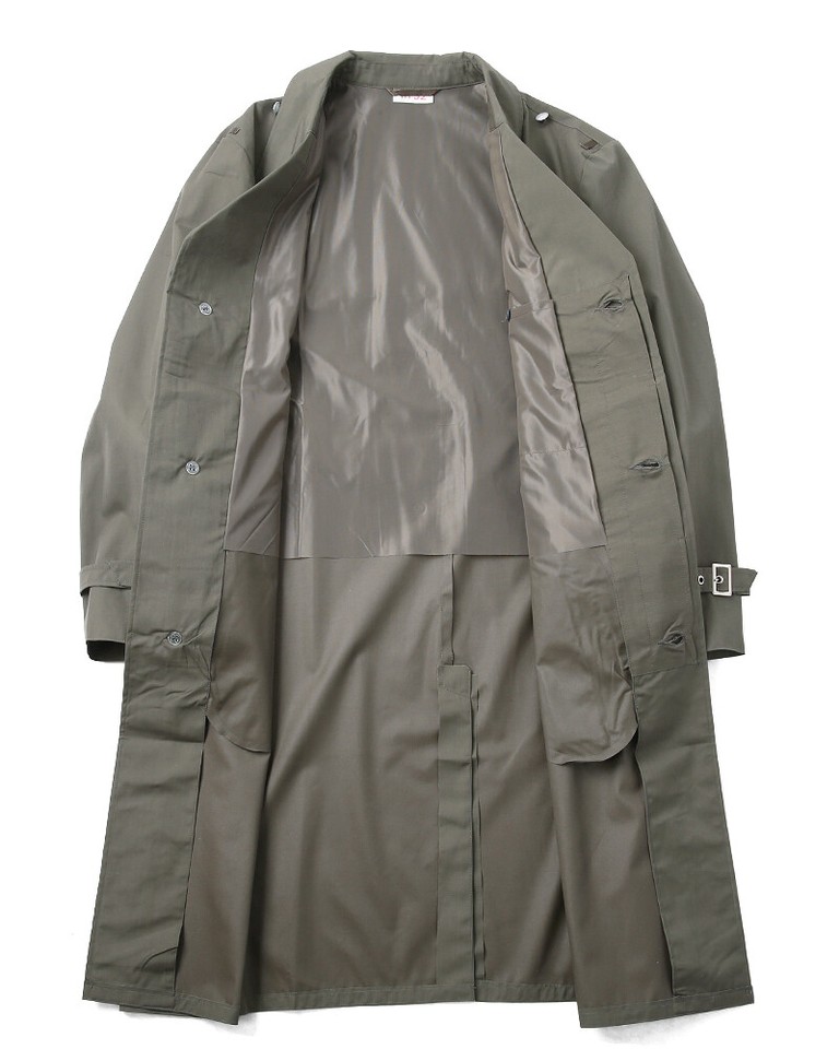 New 80s East German olive army raincoat military coat trenchcoat NVA ...