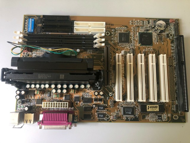 Abit BE6-II Motherboard with Intel Pentium III 650 and IO shield | eBay