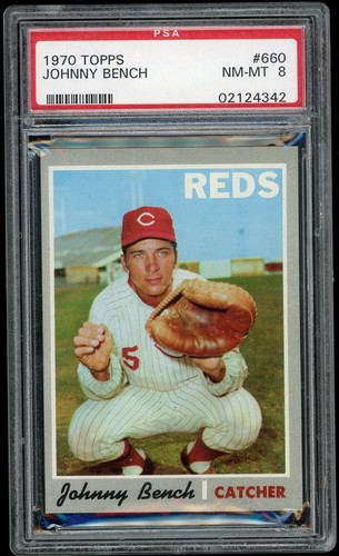 1970 Topps #660 Johnny Bench HOF Reds PSA 8 Big Red Machine | eBay