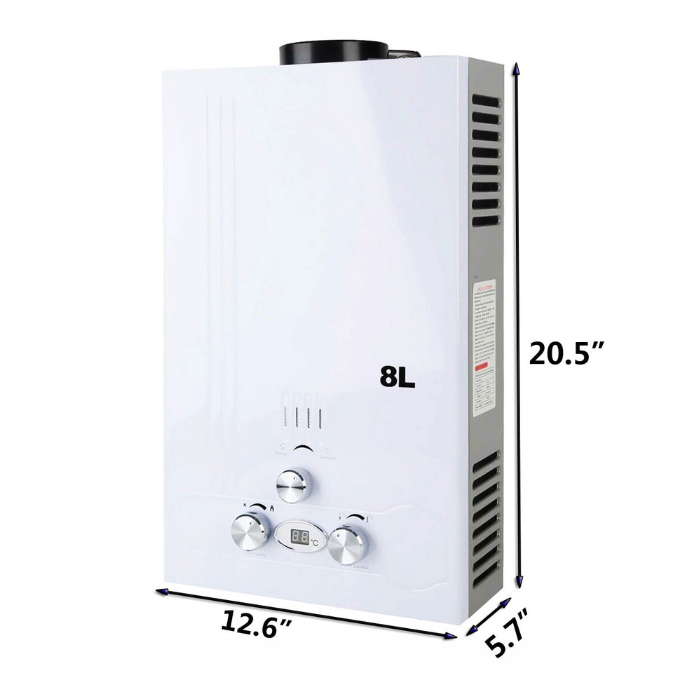 8L 10L 12L 18L Propane Gas Tankless Water Heater 6L Portable LPG Water ...