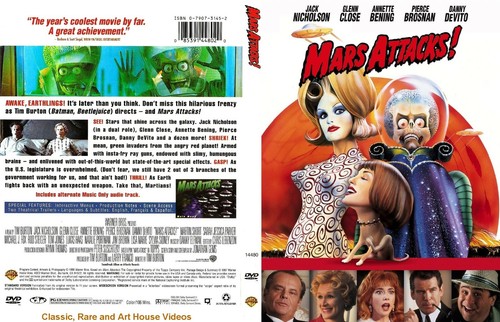 Mars Attacks! ~ DVD ~ Jack Nicholson, Glenn Close (1996) 883929039999 | eBay