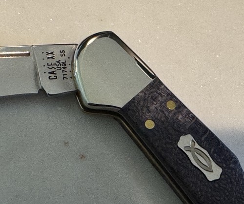 CASE MINI COPPERLOCK PURPLE CURLY MAPLE SMOOTH # 71749L SS KNIFE NVR ...