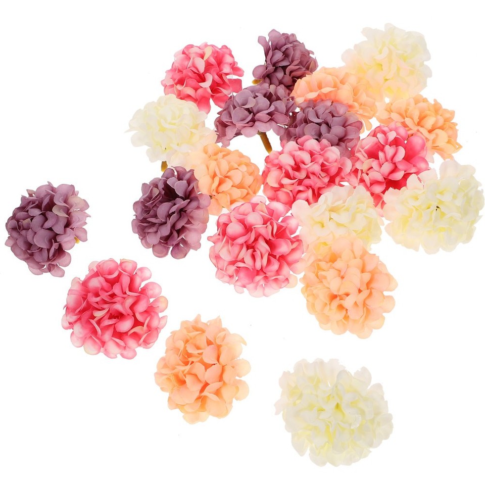 20 Pcs Artificial Flower Heads Mini Flowers Small Diy for Crafts Peony ...