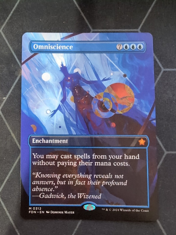MTG 1x Omniscience FDN Borderless | eBay Australia