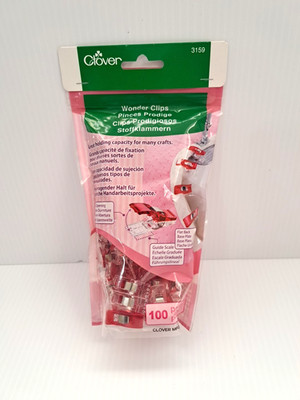 Clover Wonder Clips 100 pc package Red and Clear Color | eBay