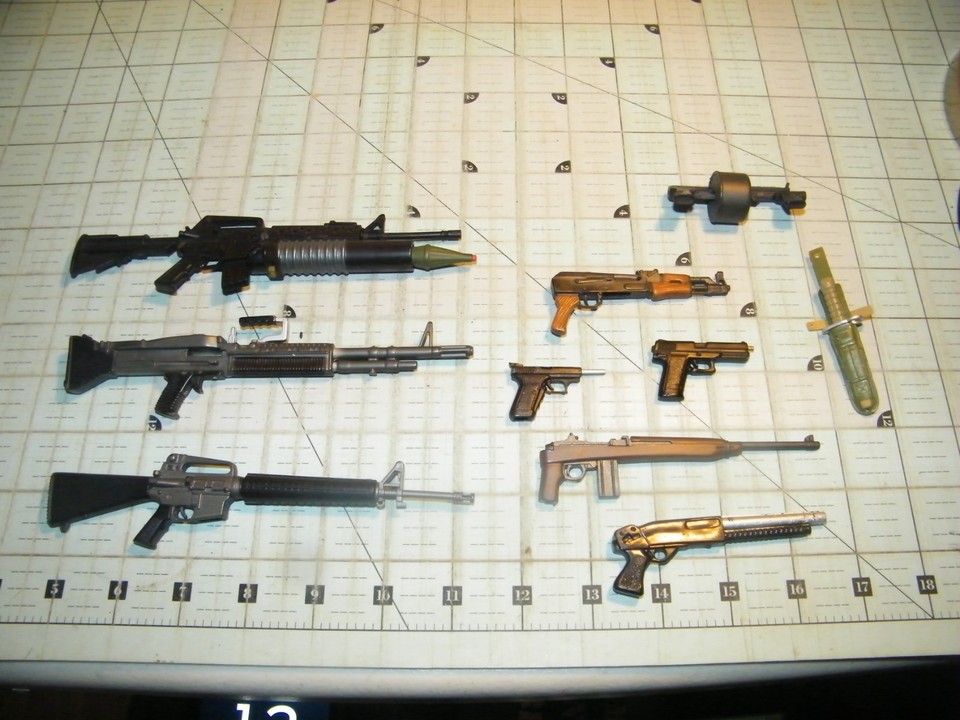 GI JOE 12" Action Figure WEAPONS Lot 1/6 Scale Military Guns - Most ...