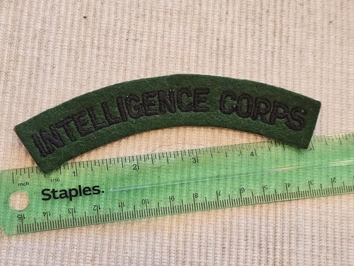 WWII British Canadain Royal Army Intelligence Corps Tab Patch L@@K!!! b ...