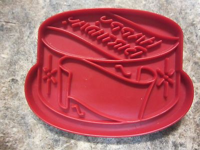 Vintage Tupperware Red Happy Birthday Cookie Cutter, Birthday Cake | eBay