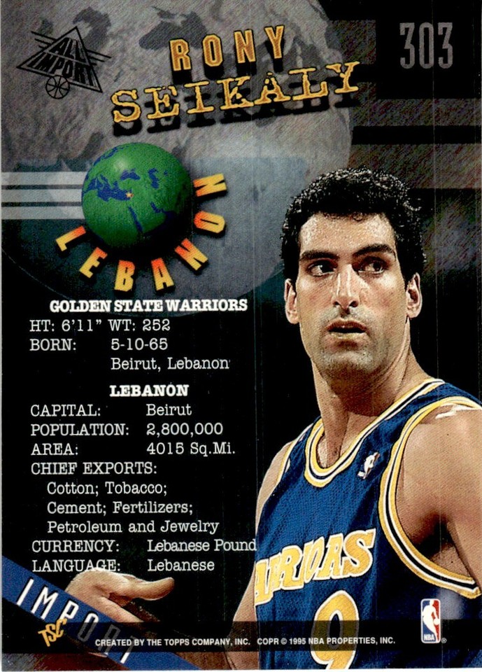 1994-95 Stadium Club Basketball Card Rony Seikaly Golden State Warriors ...