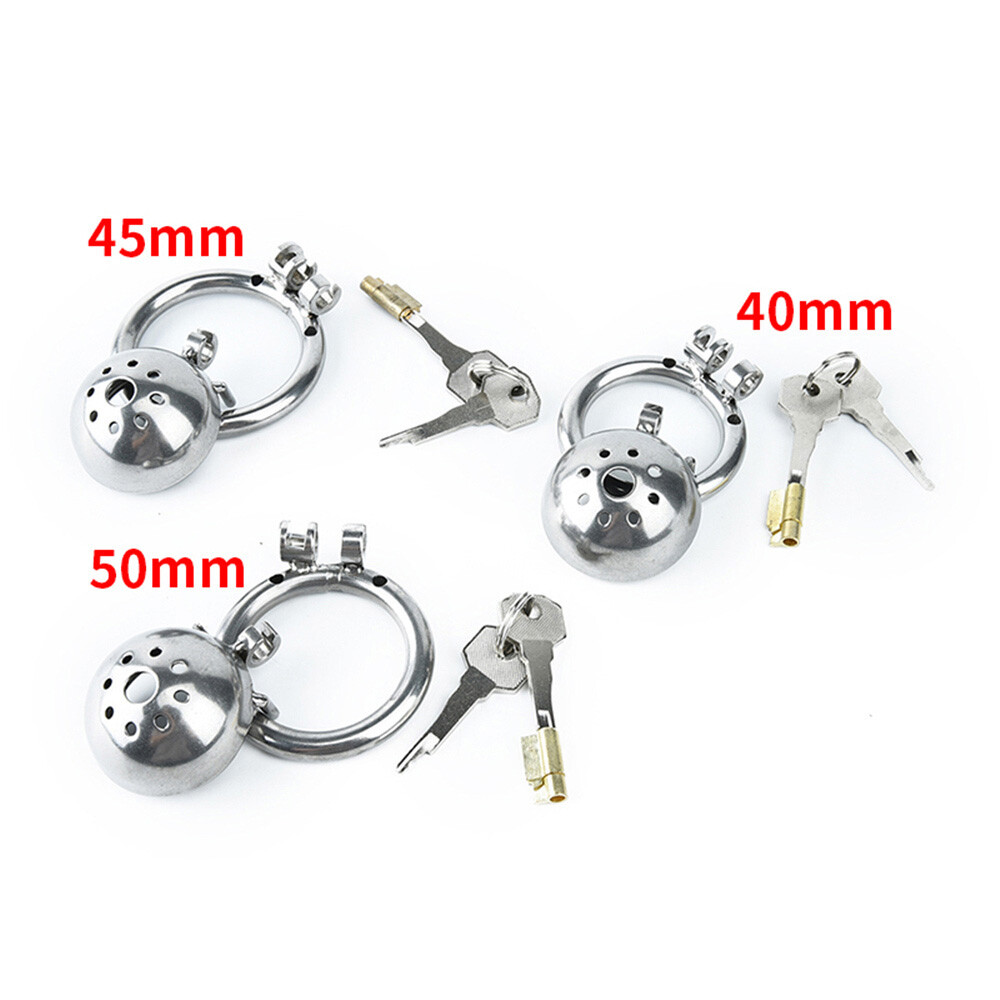 Stainless Steel Male Chastity Device Super Small Short Cage Ring Lock ...