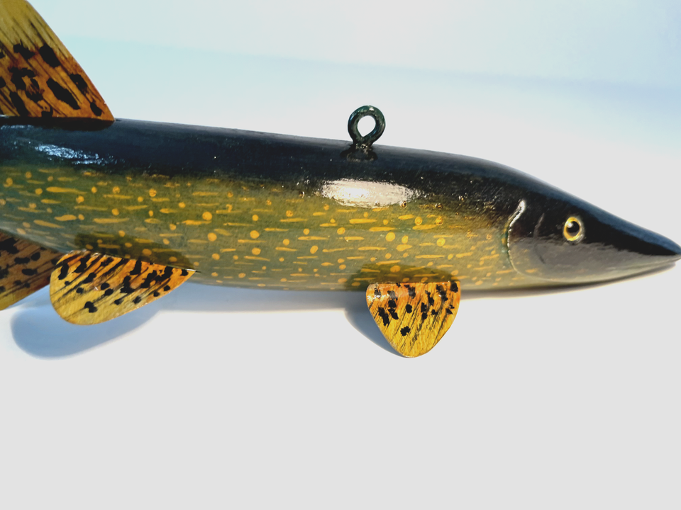 Northern Pike Ice Fishing Spearing Decoys Folk Art Carved by Richard ...