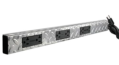 Wiremold PM48TC Plugmold Tough 4 Foot 10 Outlet Diamond Aluminum Power ...