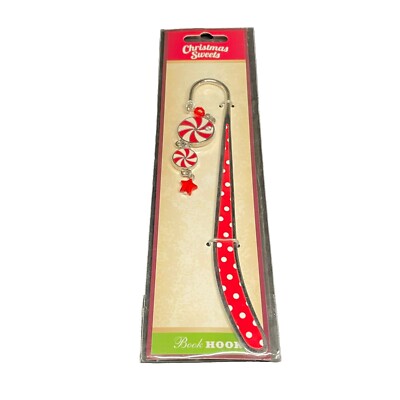 Christmas Sweets Peppermint Candy Book Hook Style 6" Bookmark | eBay