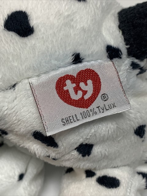 DOTTERS 2011 Ty Beanies Pluffies 9in Dalmatian Dog Black White Plush ...
