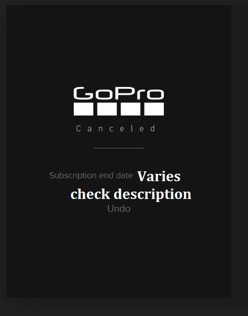 GoPro Subscription 1 Year but limited check description Unlimited Cloud ...