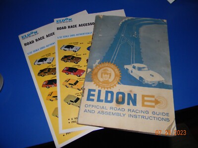1968 Eldon Slot Car Brochures and 1965? Guide and Instructions Booklet ...