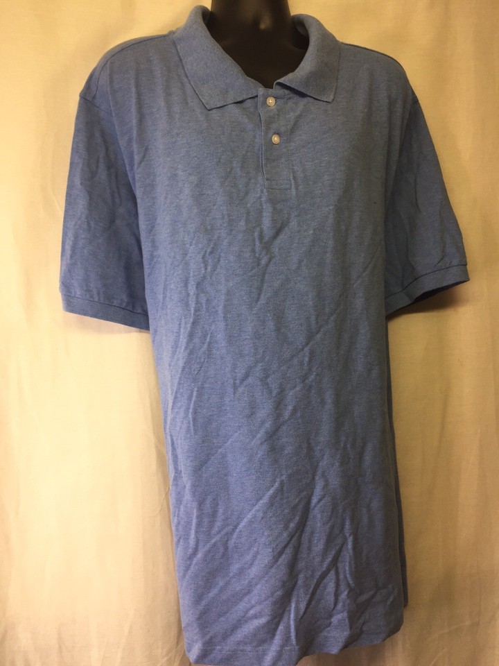 Merona The Ultimate Polo Men's Short Sleeve Collared Blue Polo Shirt ...