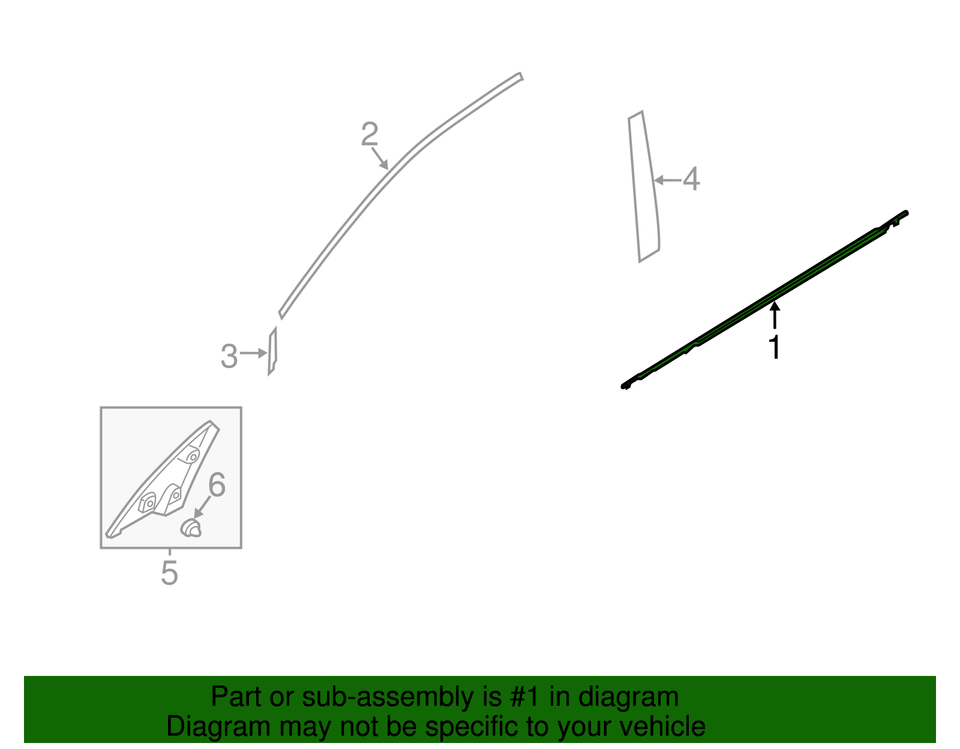 Genuine Subaru Belt Weather-Strip 61280FL000 | eBay