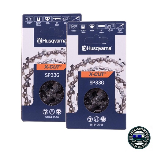 Husqvarna 581643666 16" SP33G X-Cut Chain .325" .050" 66DL 2 Pack | eBay