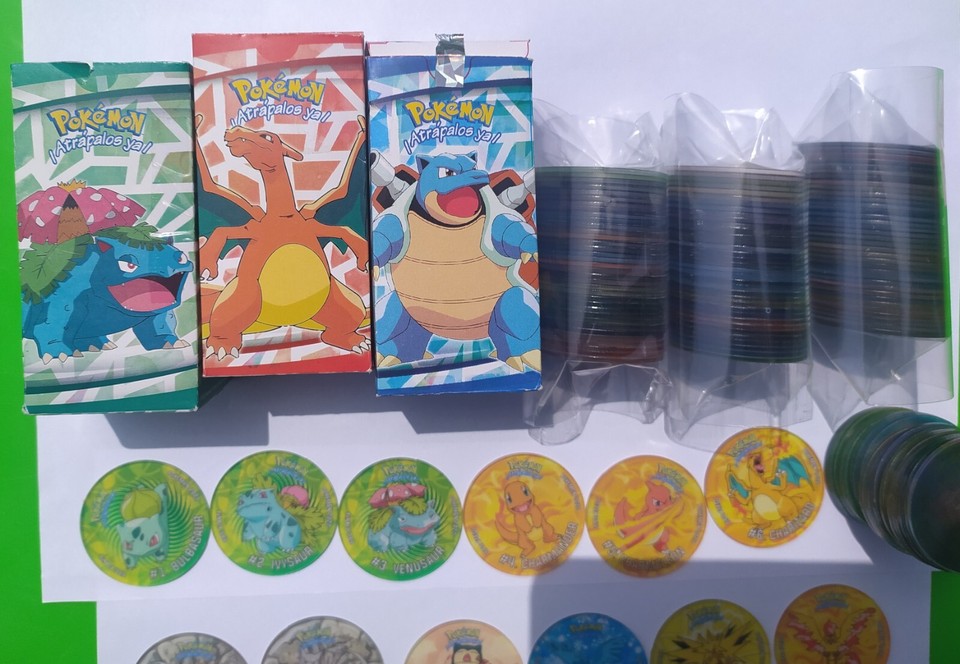 tazos Pokemon Acrylic Full Set 156/156 + Pokeball + Masterball + Mew ...