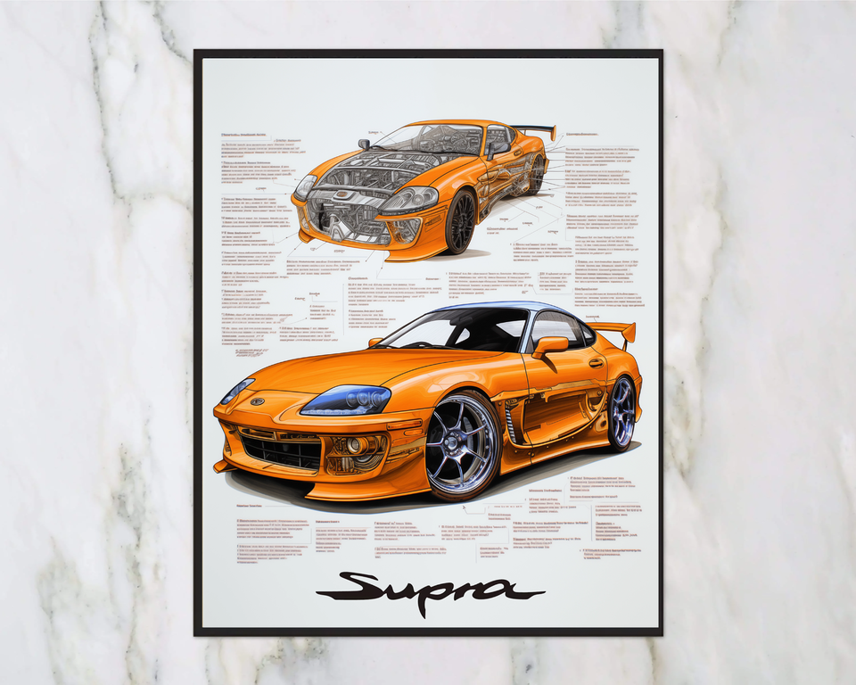 Toyota Supra Poster- Toyota Supra Patent Print, Toyota Supra Art | eBay