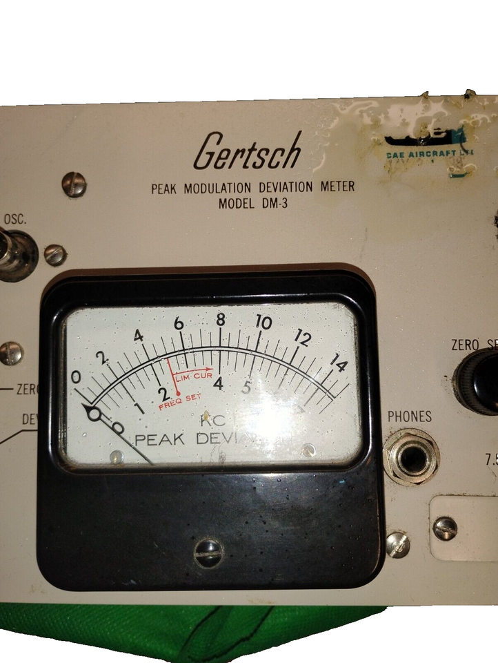 GERTSCH FEQUENCY DEVIATION METER DM-3 GOOD CONDITION WITH MANUAL. NICE ...