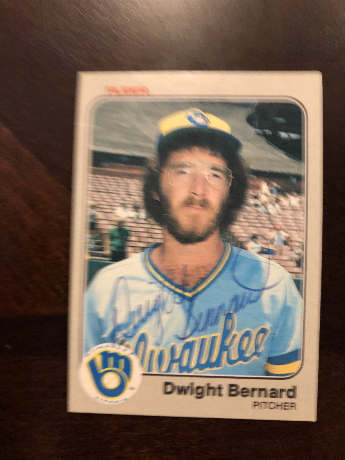 DWIGHT BERNARD 1983 FLEER AUTOGRAPHED SIGNED AUTO BASEBALL CARD 27 ...