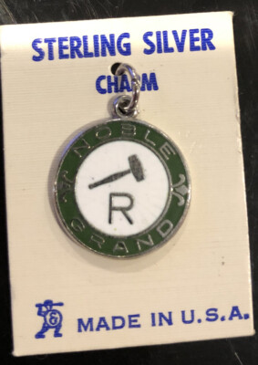 Noble Grand Charm, Sterling Silver, Masonic Charm, .925, Pendant made ...