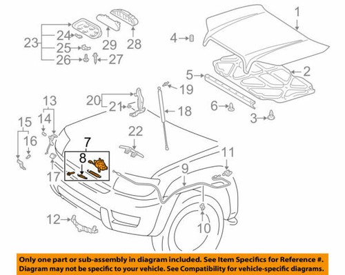 53510-60170 Toyota Lock assy, hood 5351060170, New Genuine OEM Part | eBay