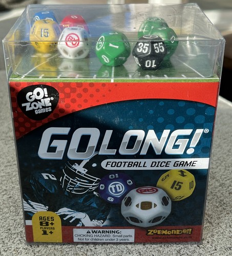 Go Long Football Dice Game Zone Travel Ages 8+ Brand New-Sealed | eBay