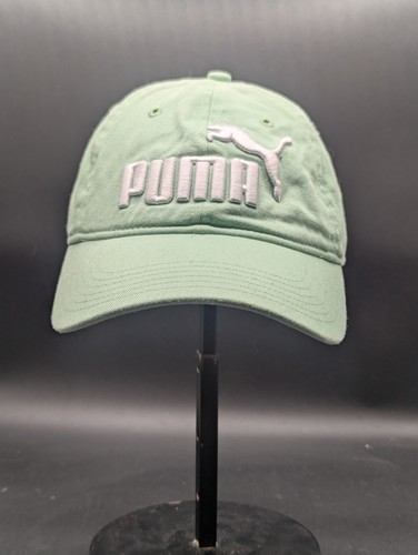 Puma Logo Curved Bill Baseball Golf Tennis Cotton Melon Green Strapback ...