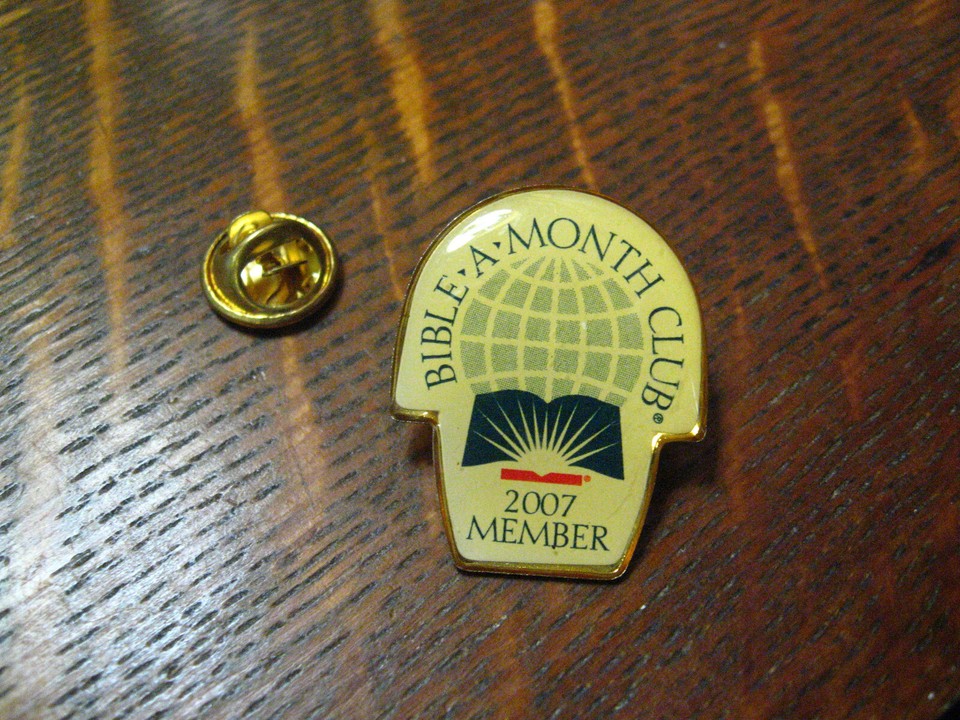 Bible A Month Club Lapel Pin - 2007 International Christian Mission ...
