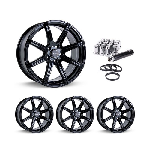 Set of 4 RTX Compass Black Alloy Wheel Rims for Acura Honda P31485 16x7 ...