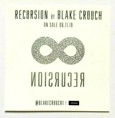 NEW TEMPORARY TATTOO RECURSION Book by Blake Crouch of WAYWARD PINES ...