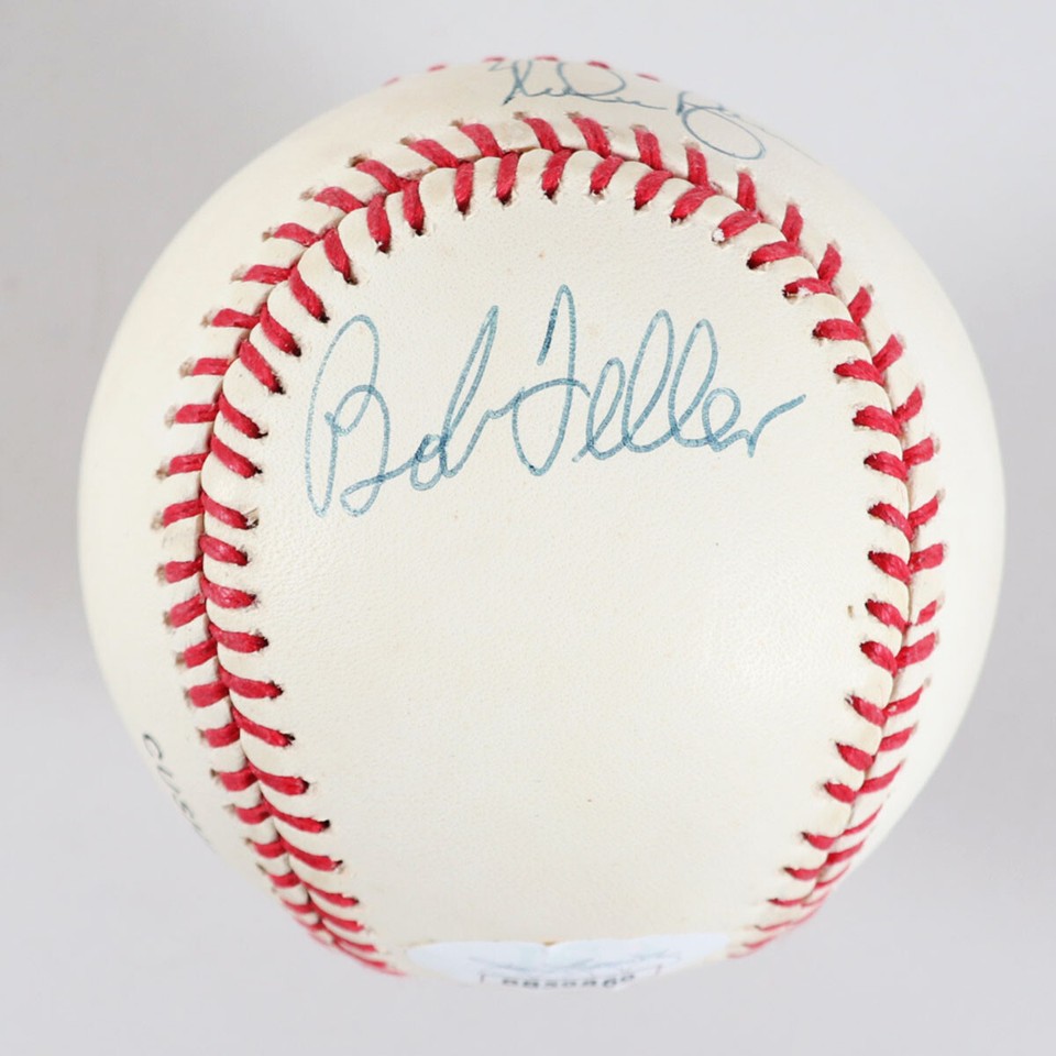 HOF Pitchers Sandy Koufax Signed Baseball w/ Nolan Ryan & Bob Feller ...