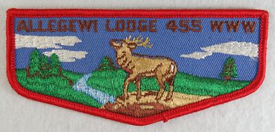 Allegewi Lodge 455 OA Flap Elk Lick Council RED Bdr. [KS802] | eBay