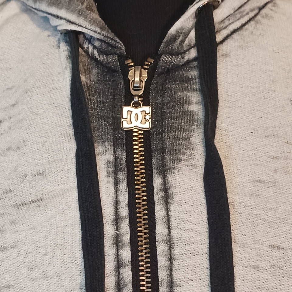 DC Comics Full Zip Up Long Sleeve Hoodie Distressed Wash Sweatshirt ...